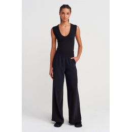 Damen weit geschnittene Krepp-Hose