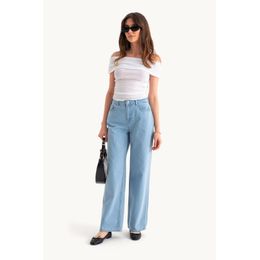 Hohe Taille Weite Beinen Jeans
