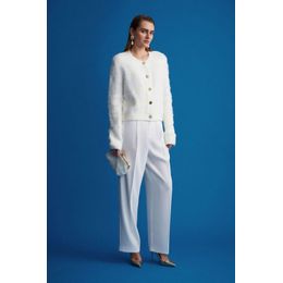 Hochtaillierte weite Crepe-Hose