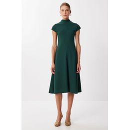 A-f&ouml;rmiges Midi-Kleid mit halbem Rollkragen