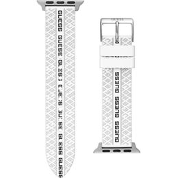 Smartwatch-Armband Guess "Apple Strap, CS2012S1", grau (wei&szlig;, hellgrau), Uhrenarmb&auml;nder, Silikon, Wechselarmband, Ersatzband, Silikon, passend f&uuml;r die Apple Watch