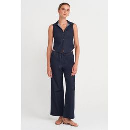 Weite Woven-Hosen mit Kordelzugbund