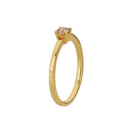 OROLINO Ring 585/- Gelbgold glanz 1 Brill. 0,25ct. braun