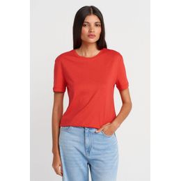 Damen Baumwoll-Modal Rundhalsausschnitt T-Shirt