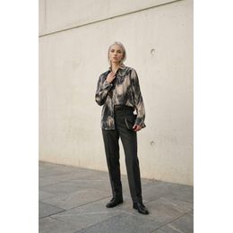 Damen Abstract Samt Gewebtes Hemd