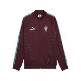 Sweatjacke Puma "Portugal KING Anthem Jacke Herren", Herren, Gr. L, ruby shimmer sea glass rot blau, Obermaterial: 63% Polyester, 37% Baumwolle. Taschenfutter: 100% Polyester. Rippe: 7% Elasthan, 93% Polyester. Besatz: 100% Polyester, Sweatjacken Sweatjacke