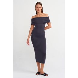 Schulterfreies Bodycon Midi-Kleid