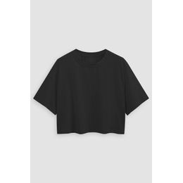 Basic Rundhals-Crop-Top-T-Shirt