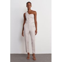 Hochtaillierte Slim-Fit-Crepekavatzen