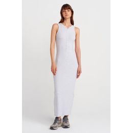 Rippstrick-Baumwollmischung &Auml;rmelloses Maxikleid