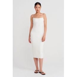 &Auml;rmelloses Bodycon-Midi-Kleid mit Ausschnitt-Detail