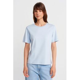 Damen Baumwoll Rundhalsausschnitt T-Shirt