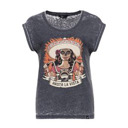 Queen Kerosin Damen T-Shirt Hasta La Vista