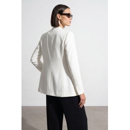 Damen Slim Fit Crepe Blazer Jacke