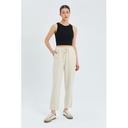 Hose mit hoher Taille und Kordelzug
