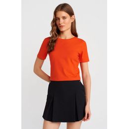 Damen Slim-Fit Kurzarm-Shirt mit Rundhalsausschnitt