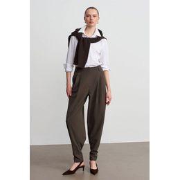 Damen Hohe Taille Weite Crepe-Hosen
