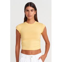 Damen &Auml;rmelloses Crop-Top T-Shirt