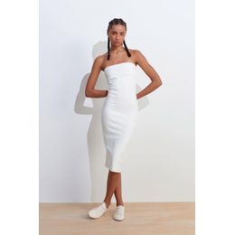 Tr&auml;gerloses Bodycon-Midi-Kleid