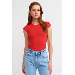 Damen Slim Fit Rundhalsausschnitt T-Shirt