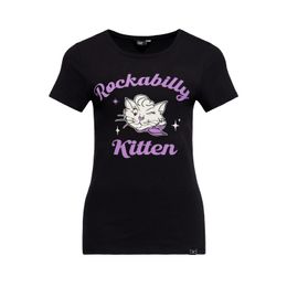 Queen Kerosin Damen T-Shirt Rockabilly Kitten