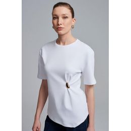 Damen Rundhals Kurzarm Jersey T-Shirt