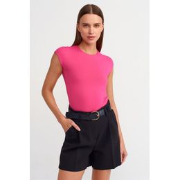 Damen Slim Fit Rundhals-T-Shirt