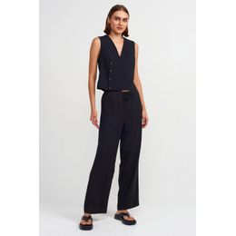 Damen Tencel-Hosen mit weitem Bein und Kordelzugbund
