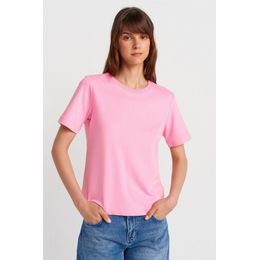 Damen Baumwoll Rundhalsausschnitt T-Shirt
