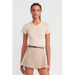 Slim Fit Baumwoll V-Ausschnitt T-Shirt