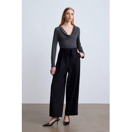 Damen Crepe-Hosen mit weitem Bein