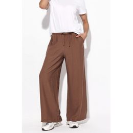 Weite Hosen mit elastischem Bund und Taschen