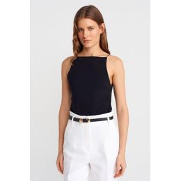 Slim-Fit Halterneck-Jerseybluse