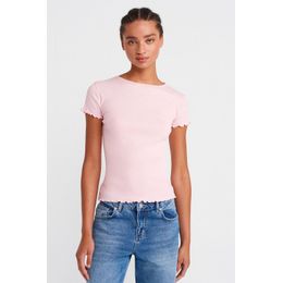Damen Slim Fit Baumwoll Rundhals T-Shirt