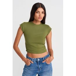 Damen &Auml;rmelloses Crop-Top-T-Shirt