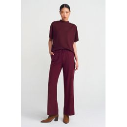 Hose mit weitem Bein aus Krepp