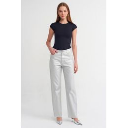 Damen Slim Fit Rundhalsausschnitt T-Shirt