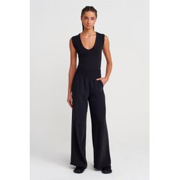 Damen weit geschnittene Krepp-Hose