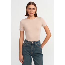 Damen Slim Fit Rundhals-T-Shirt