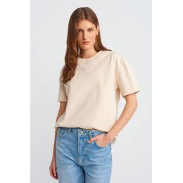 Damen Baumwoll Rundhalsausschnitt T-Shirt