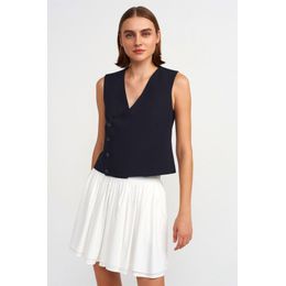 Damen V-Ausschnitt Crepe-Weste