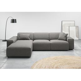 Ecksofa Home Affaire "Glimminge auch in Breitcord, Feincord, Boucl&eacute; + Easy care-Bezug", grau, B:294cm H:71cm T:191cm, 100% Polyester, Sofas, Ecksofa, L-Form, Breite 294, Zierkissen