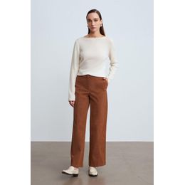 Hochtaillierte weite Fleece-Hosen