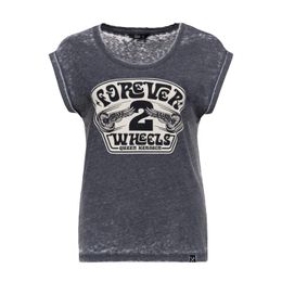 Queen Kerosin Damen T-Shirt Forever 2 Wheels