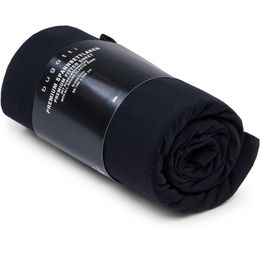 Spannbettlaken Bugatti "PREMIUM, Baumwolle mit Elasthan, 180 g/m&sup2;", schwarz, B:160cm L:200cm, Jersey-Elasthan, Obermaterial: 97% Baumwolle, 3% Elasthan, Bettlaken, Spannbettlaken, blickdicht und dehnbar