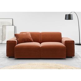 2-Sitzer Home Affaire "Glimminge auch in Breitcord + Feincord + Easy care-Bezug", braun, B:194cm H:71cm T:101cm, 100% Polyester, Sofas, besondere Kedern&auml;hte,, Zierkissen