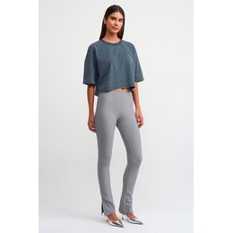 Hochtaillierte Flared Leggings mit Schlitz