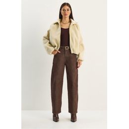 Hoch geschnittene Baggy-Jeans pantalon