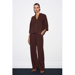 Damen Weite-Crepe-Hosen