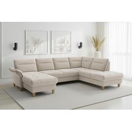 Sit & More Wohnlandschaft SIT & MORE "Pamela", creme, B:292cm H:90cm T:212cm, 100% Polyester, Sofas, Wohnlandschaft